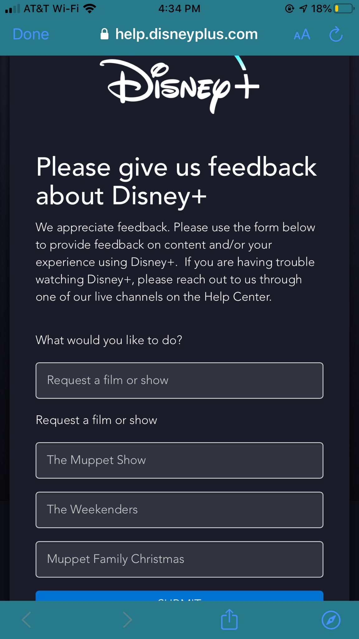 Assinantes do Disney+ podem solicitar a inclusão de filmes e programas