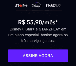 Disney e Starz anunciam novo Combo com Disney+, Star+ e Starzplay